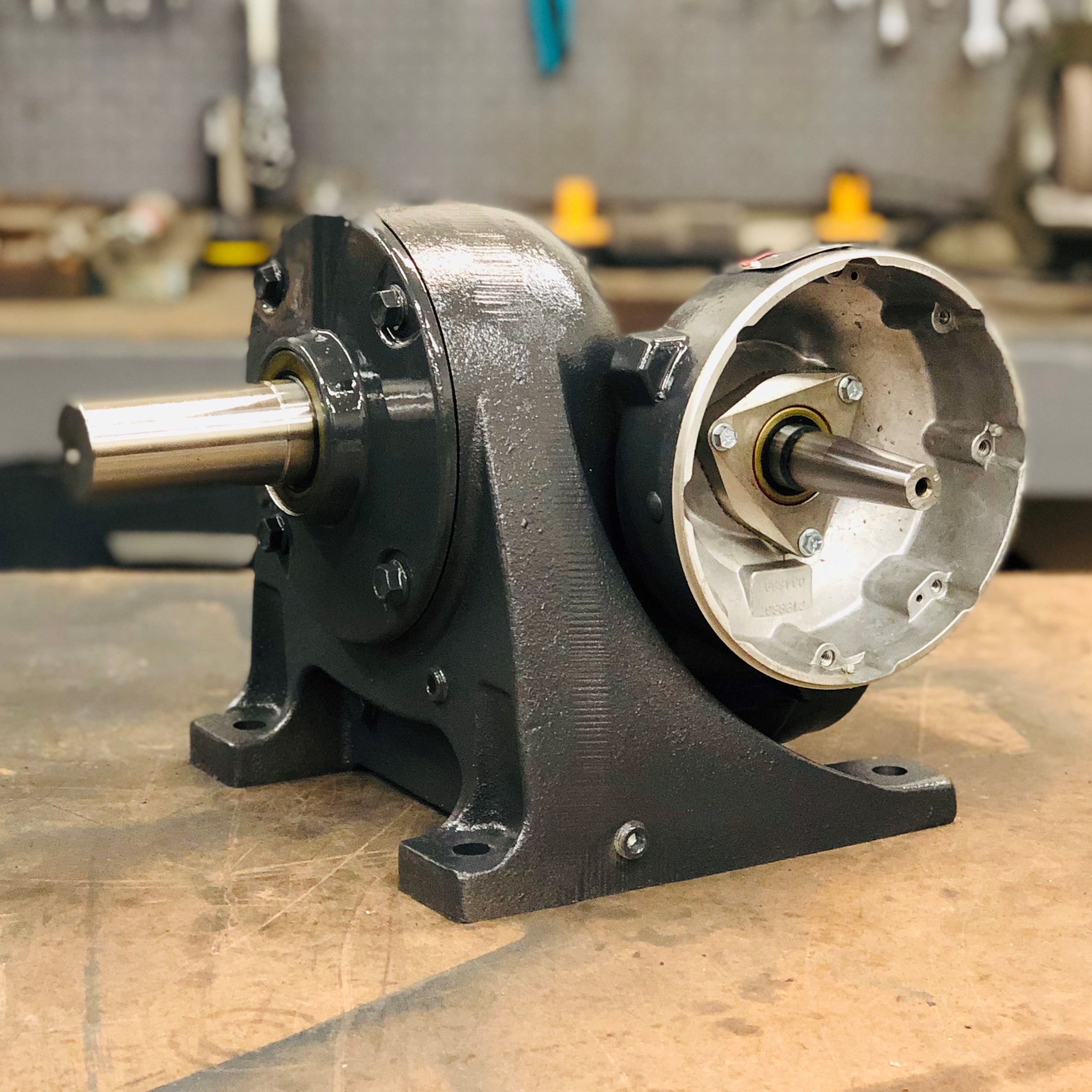 E457 Gearbox, 31 ratio, 56 RPM, 2HP max input, F-1 - Industrial Parts ...